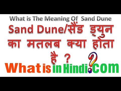 What is the meaning of Sand Dune in Hindi | Sand Dune का मतलब क्या होता है
