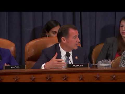 Rep Tom Suozzi at W&M Oversight Subcommittee Hearing on How the Tax Code Subsidizes Hate, 9/19/19