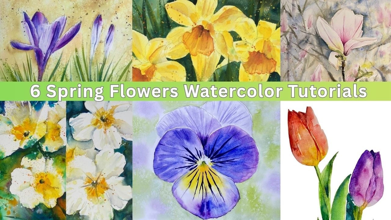 Easy Spring Watercolor Flower Tutorials You'll Actually Finish