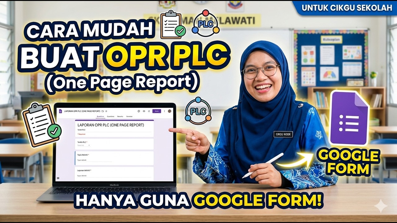 Tutorial Cara Mudah Buat OPR Untuk PLC One Page Report | Google Form Untuk Cikgu Sekolah