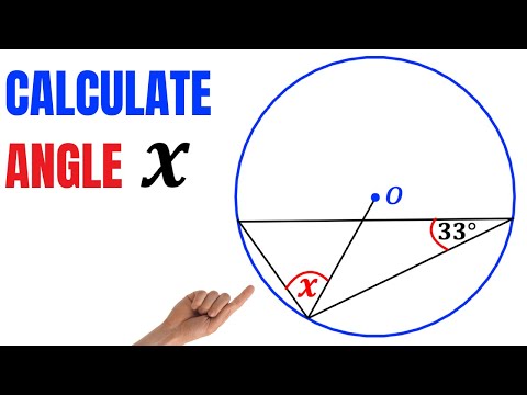Find the angle X in the Circle | Learn how to Solve this Tricky Geometry problem Quickly