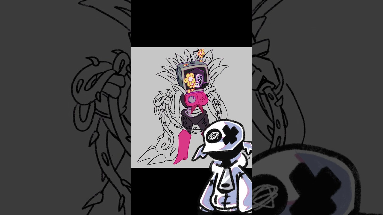 Redrawing my old undertale art from 2019 #undertale #mettaton #flowey #art #undertaleanniversary