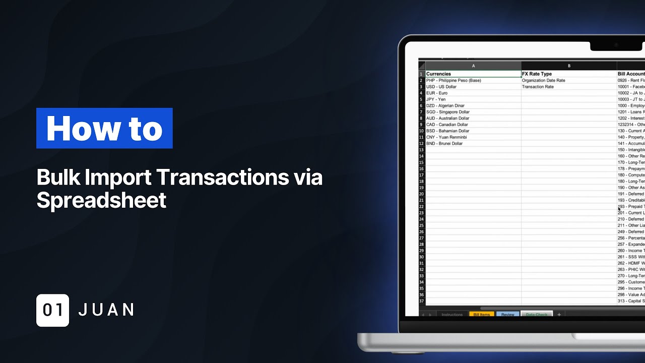 Bulk Import Transactions via Spreadsheet