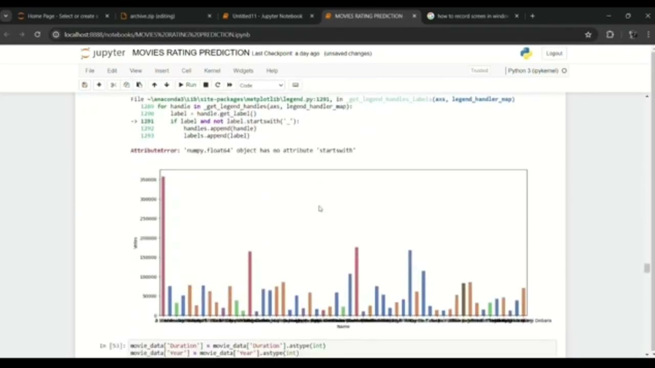 Movie Rating Prediction project by using python programming.