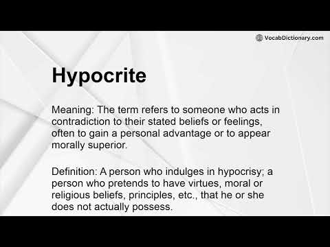 Hypocrite Meaning