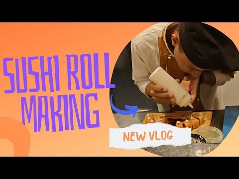 How to make sushi roll. Yaki Zushi shushi roll in making! #sushi