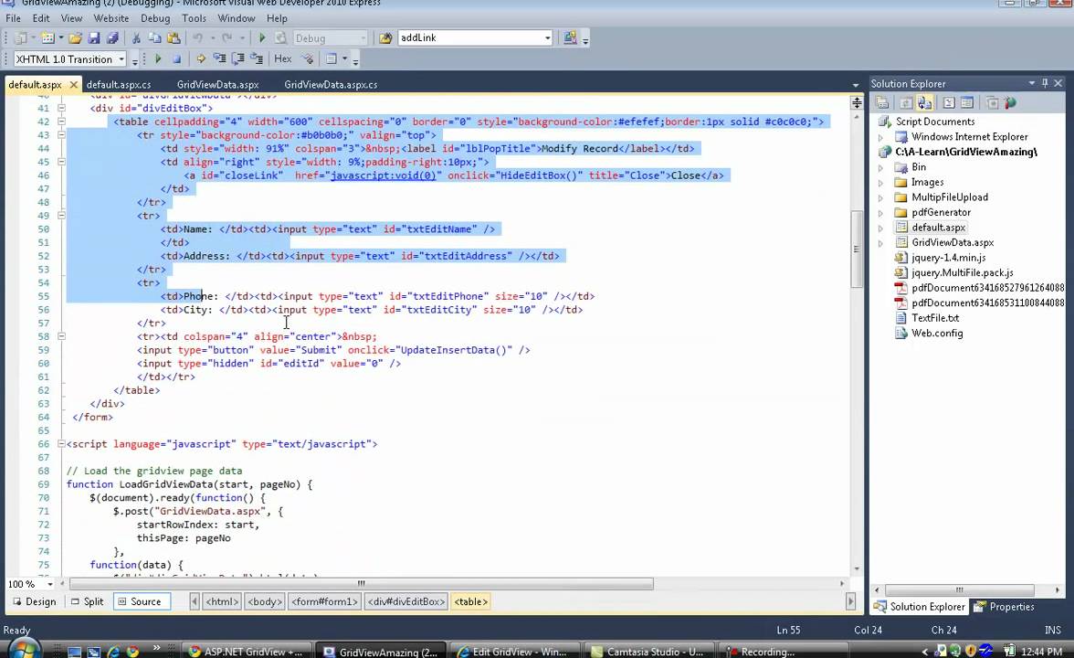 ASP.NET GridView + jQuery tips and tricks