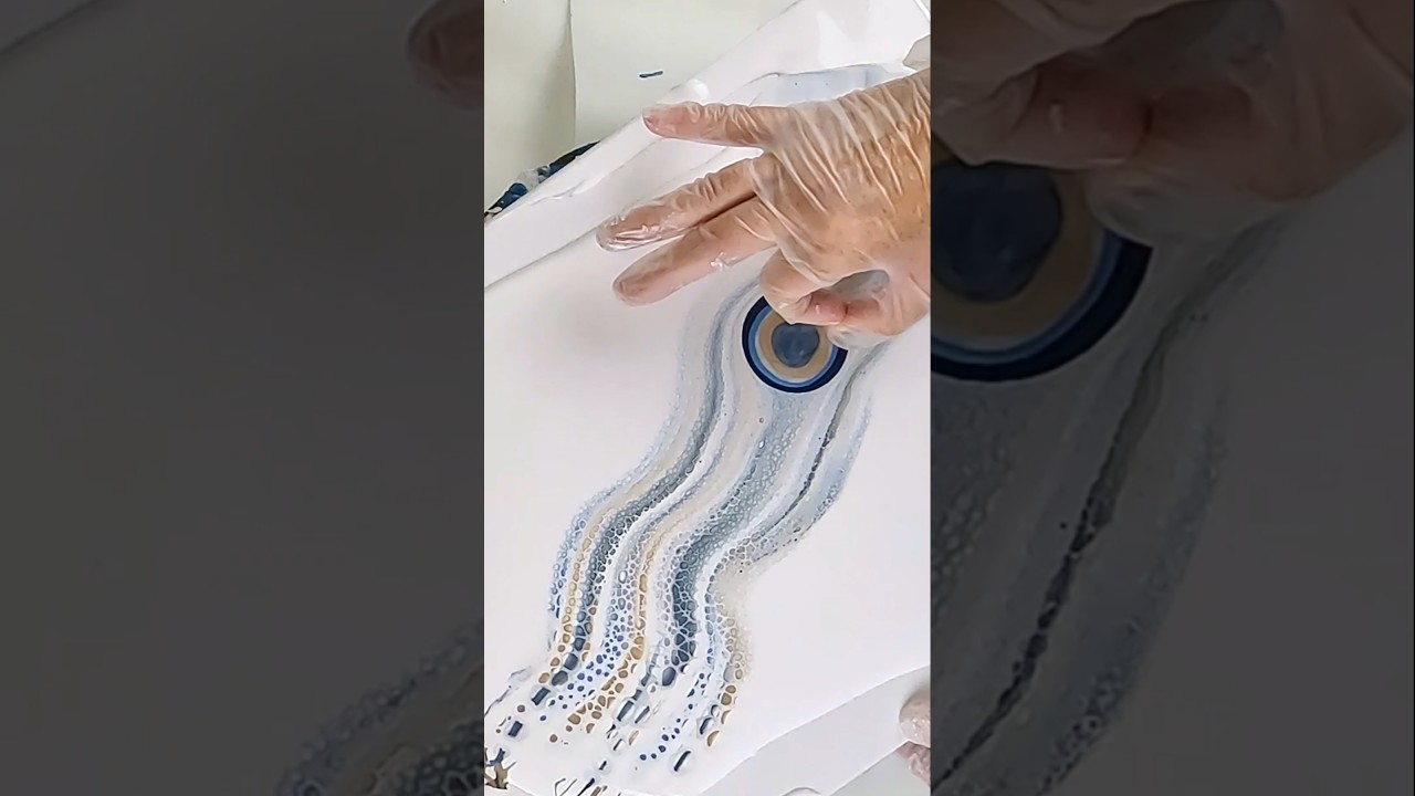 Beautiful Flower Painting Trick! #fluidart