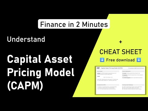 ✅ CAPM Explained in 2 Minutes! Free Cheat Sheet 📥 | Capital Asset Pricing Model (Finance)