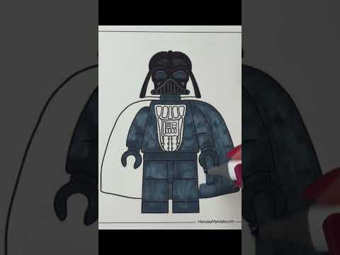 Star Wars Coloring Pages⚫🤖⚔️ #shorts - Darth Vader
