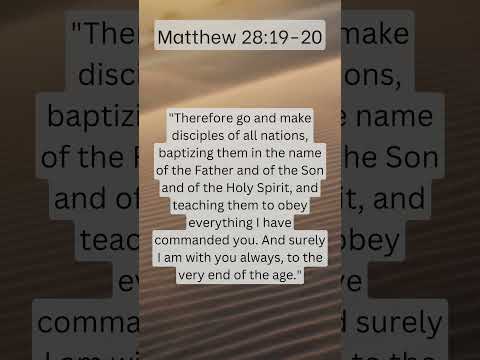 ????️ Matthew 28:19-20 "Christ's Final Command"????️