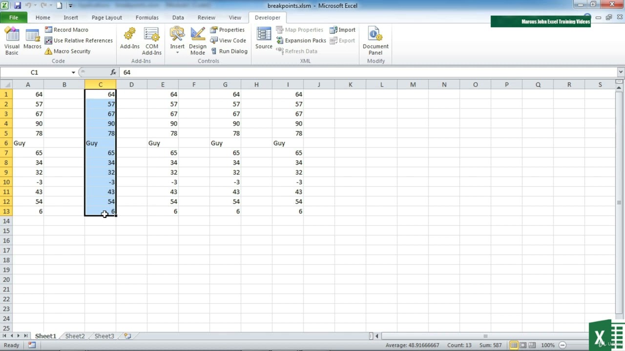 91  Using Breakpoints To Help Debug