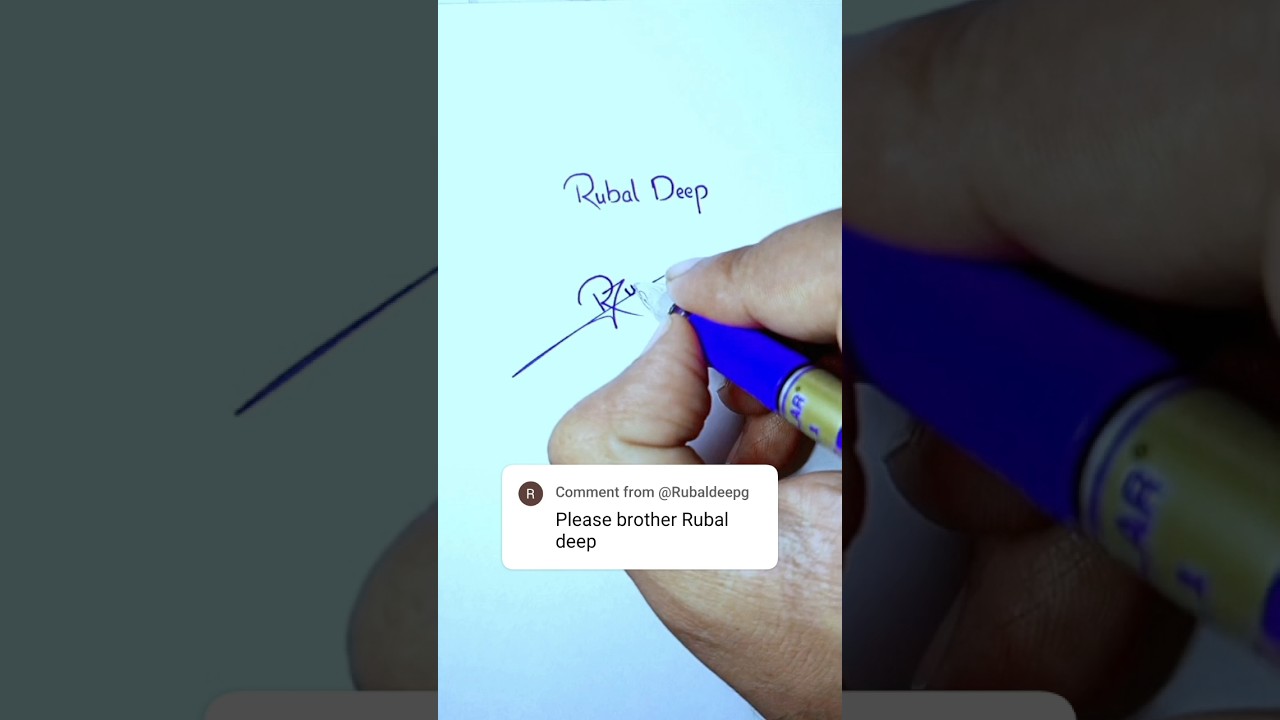 Rubal deep name R letter Signature. #intags #callgraphy