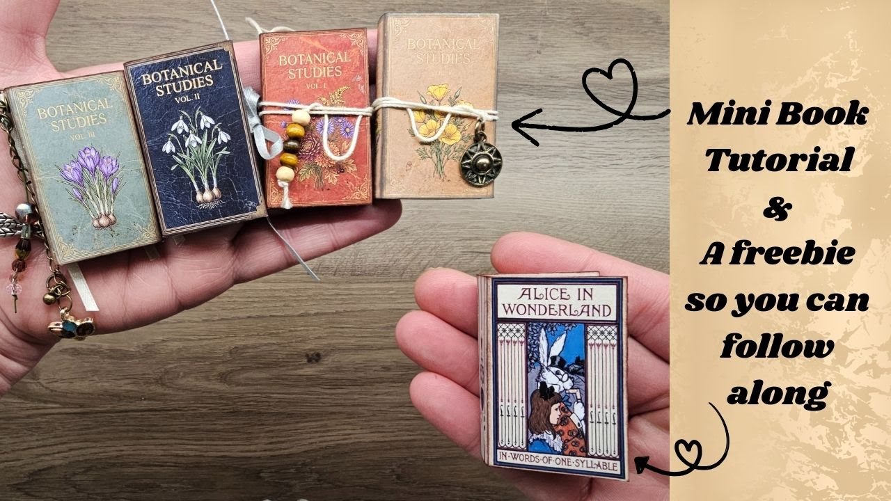 Miniature Book Tutorial with Free Vintage Printable