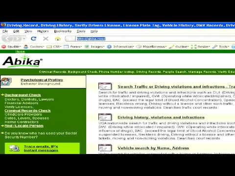 Internet Uses : Tracking a License Plate Number
