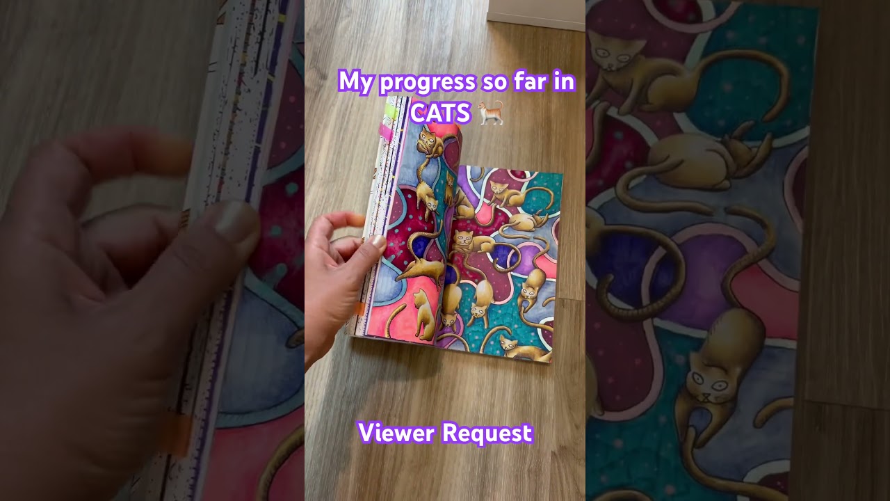 CATS 🐈 Coloring for Mindfulness #adultcoloring #coloringbook