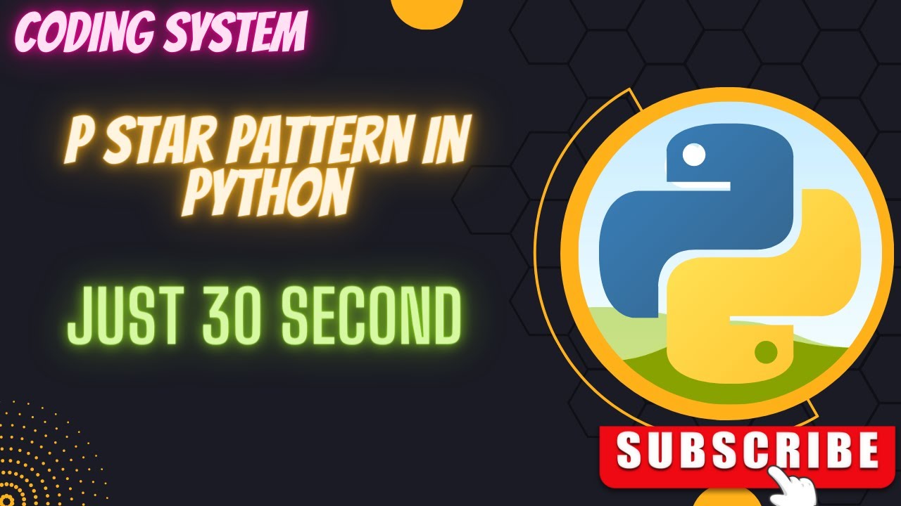 P star pattern in python |for loop star patterns |python3 star patterns |P pyramid shape in python |