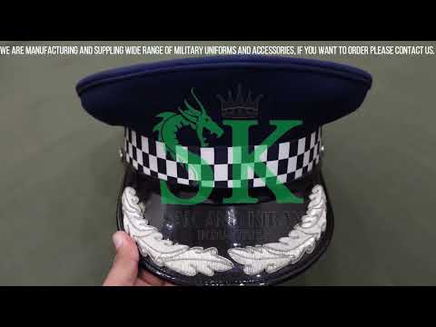 British Police Force Peaked Cap, Police Hat, Scottish Police Forces Senior Officer's Cap