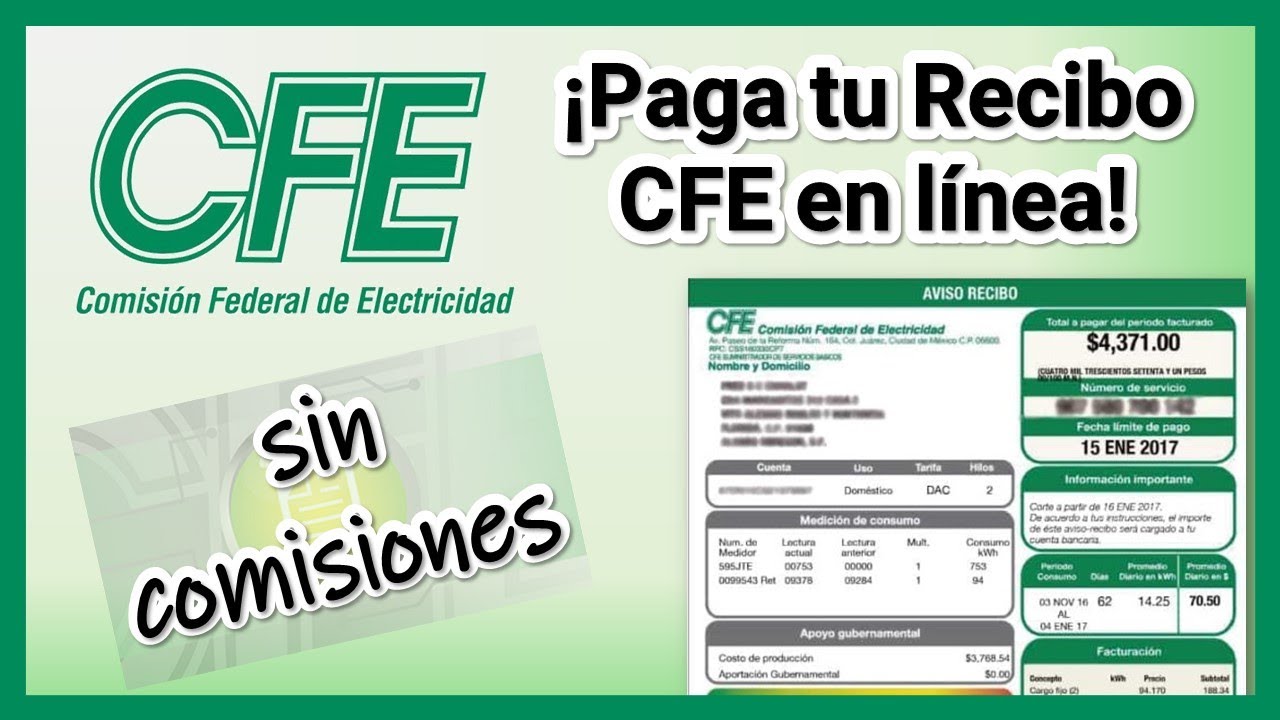 ¿Cómo registrarte en el portal CFE y pagar tu RECIBO por internet? SIN COMISIONES || CFE 💡
