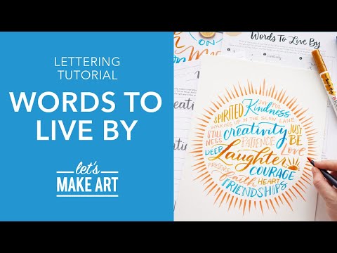 Words To Live By - Lettering Tutorial with Nicole Miyuki