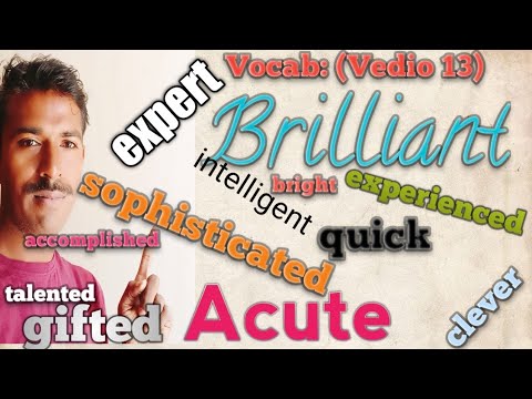 Vocab:(Vedio:13)synonyms of Brilliant