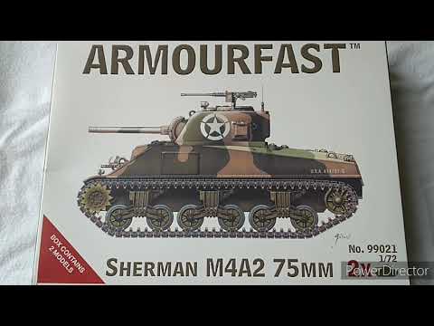 Armourfast M4A2 75MM 1/72 Scale Plastic Kit Review