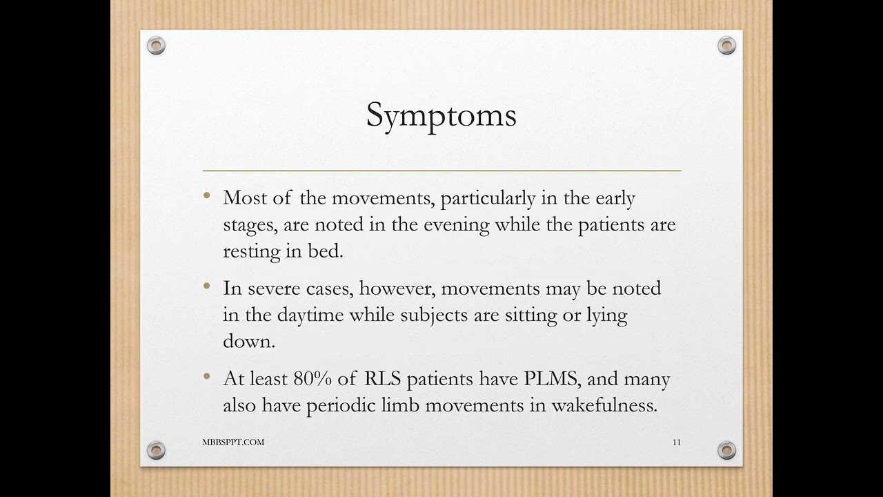 Restless Leg Syndrome PPT (Slide Presentation)