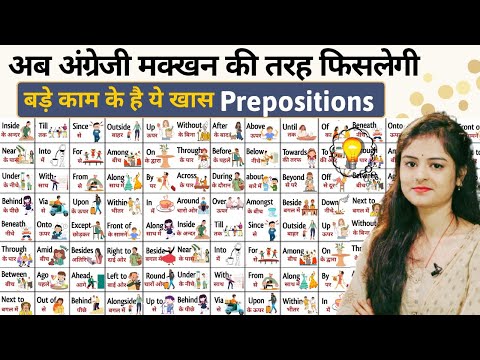 सारे Prepositions सीखें 55 मिनट में | Preposition in Hindi/Trick/ English Grammar