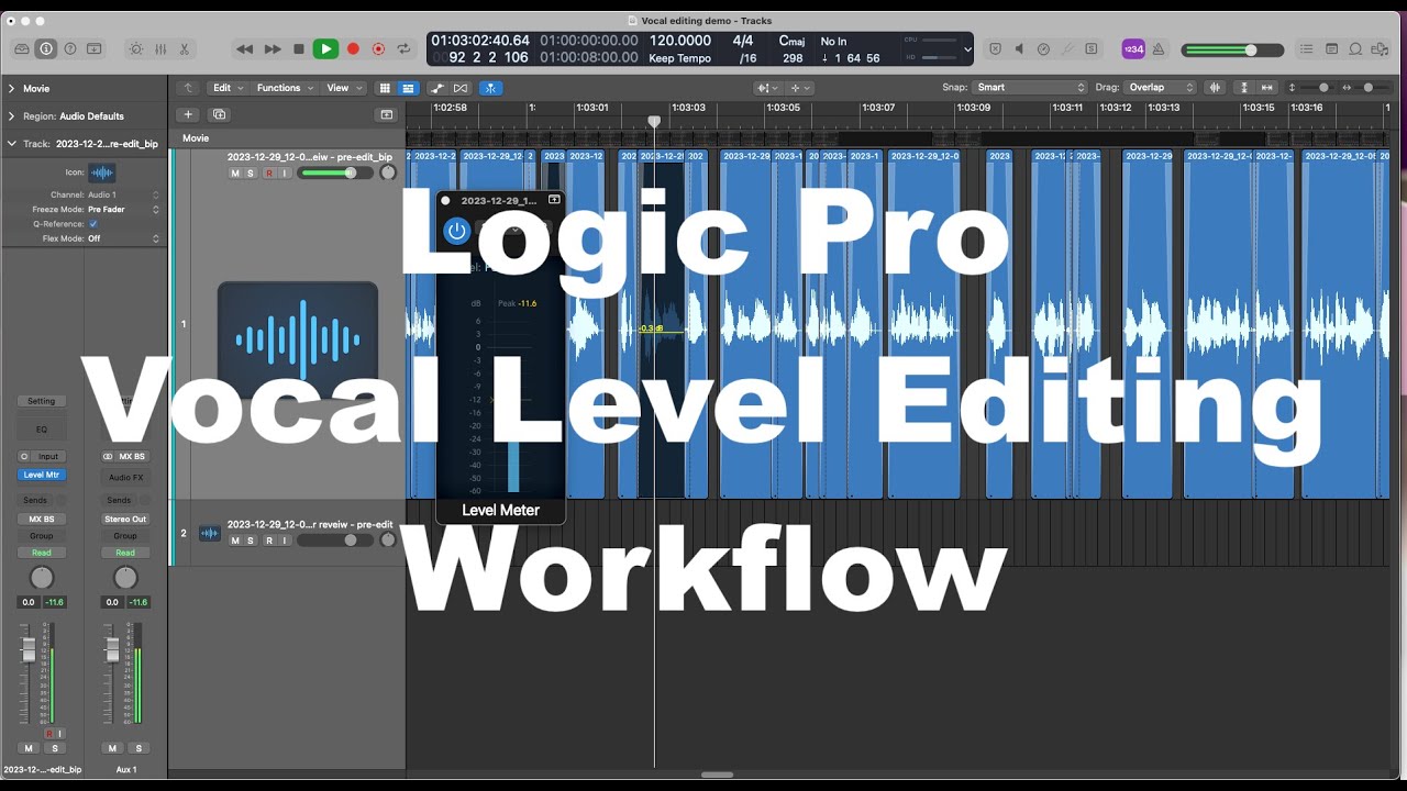 LOGIC PRO - VOCAL LEVEL EDITING WORKFLOW