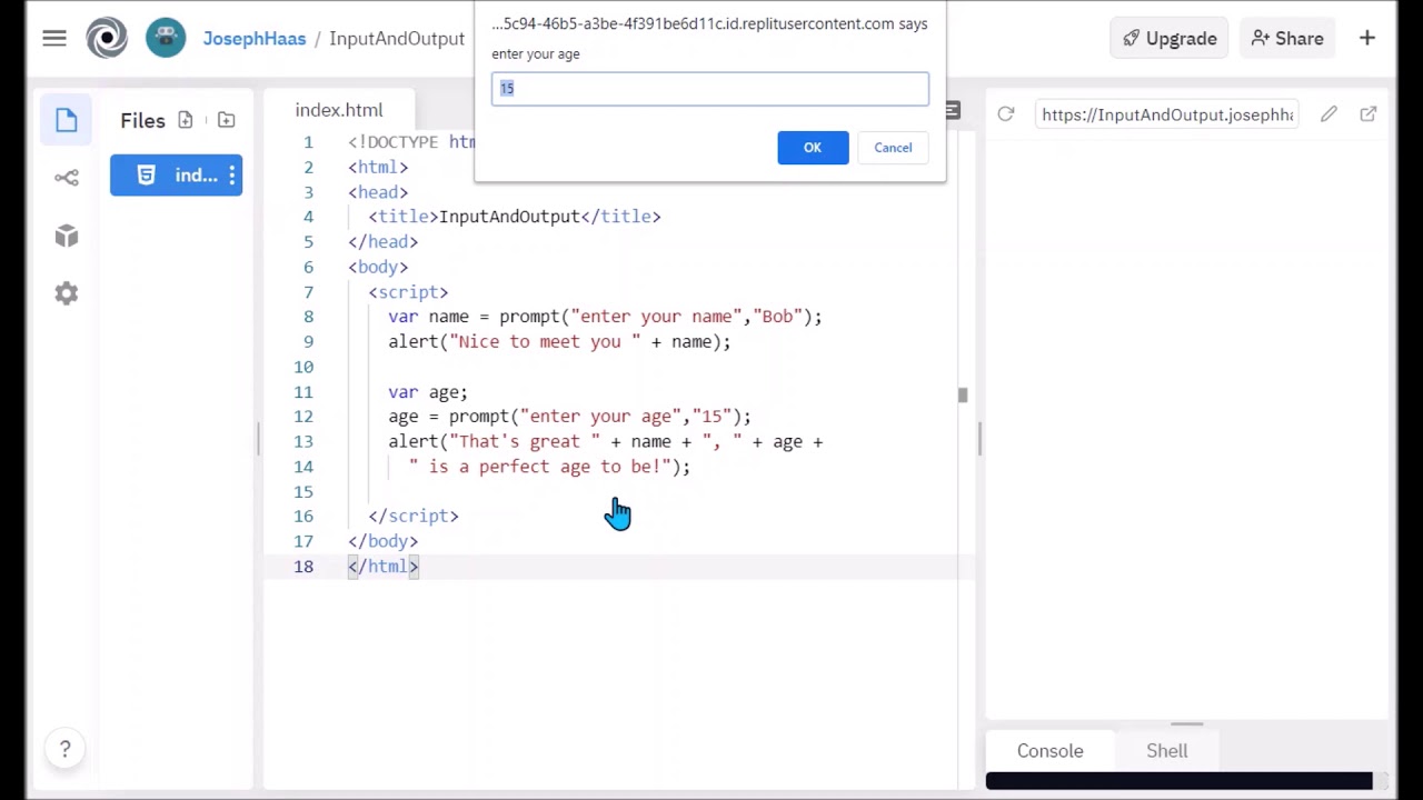 Input And Output in JavaScript