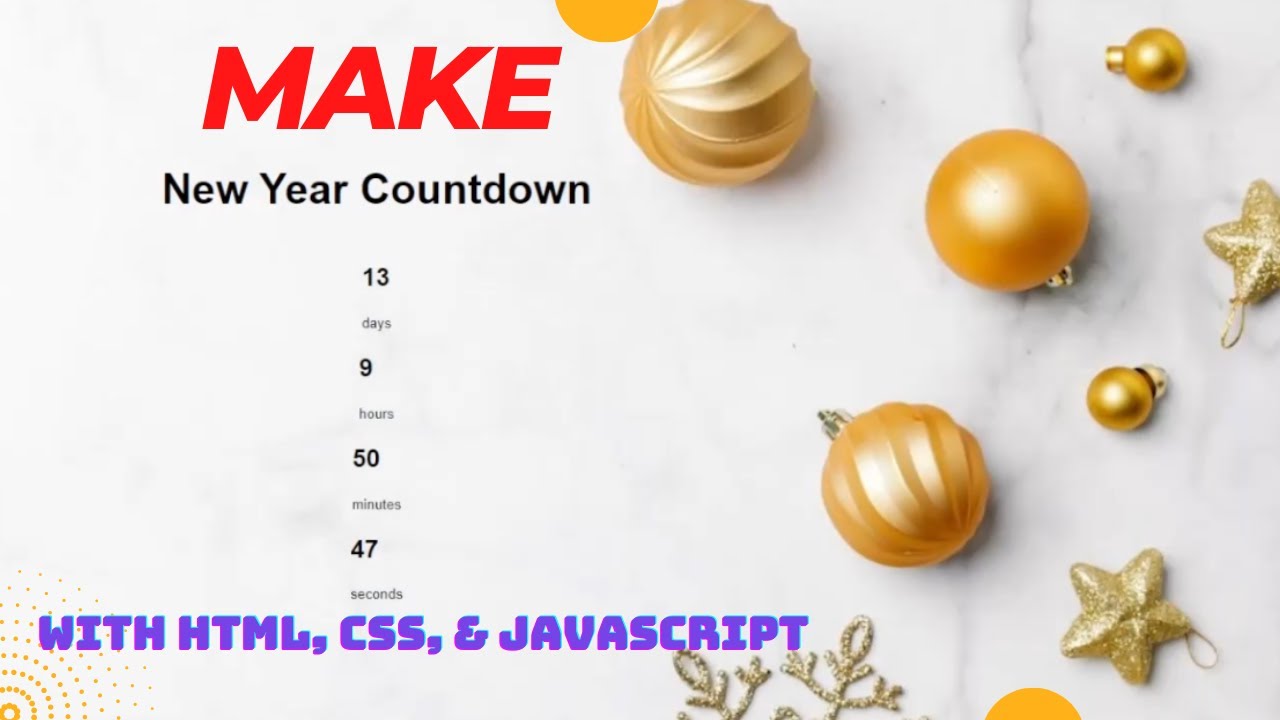 Make New Year Countdown 2023 with HTML, CSS, and JavaScript