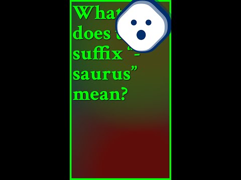 The two etymologies are different. In thesaurus, the -saurus isnโt a suffix. Itโs part o... #shorts