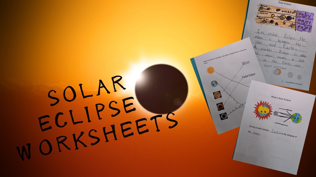 Solar Eclipse Worksheets for Kindergartens |Solar Eclipse Activities for kids |Annular Solar Eclipse