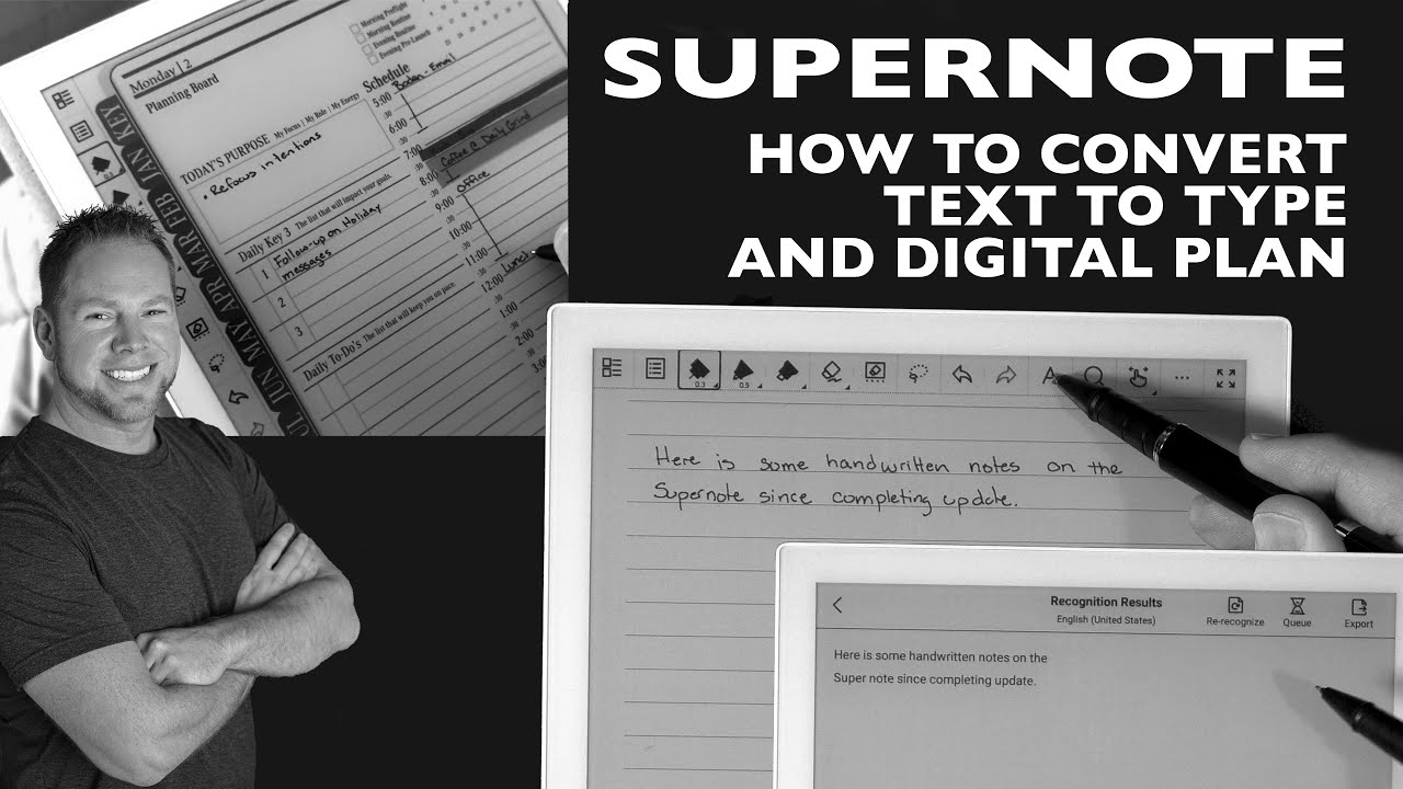 How To Convert Handwriting to Text and Digital Plan with SuperNote