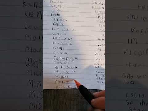 the 50 states that rhyme :) this took like in hour....