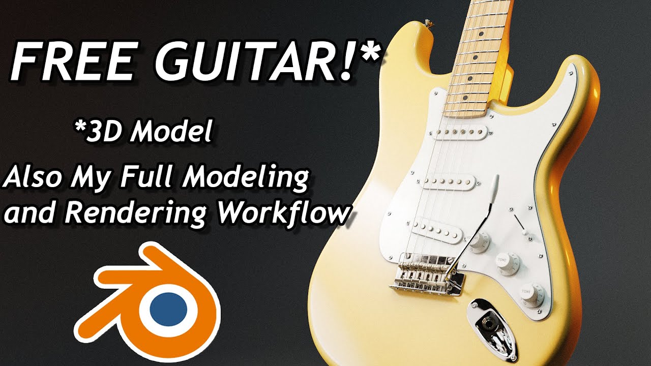 Guitar Modeling and Rendering Tutorial in Blender