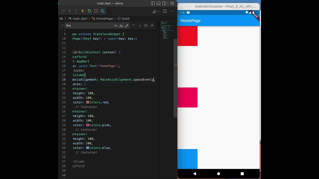 MainAxisAlignment Of Column Widget Flutter SpaceEvenly | SpaceBetween | SpaceAround #flutter #dart