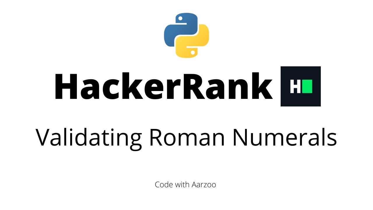Validating Roman Numerals  || HackerRank Solution