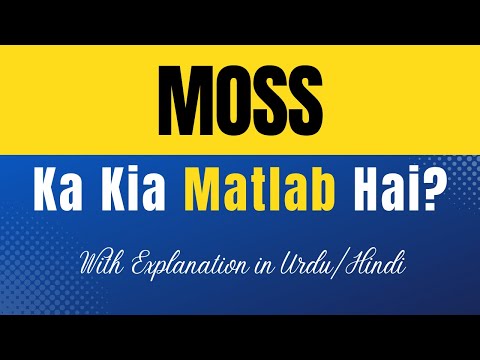 Moss Meaning in Urdu |'Moss Ka Kia Matlab Hota Hai'| Urdu/Hindi Explanation Included