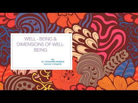Well – being & DIMENSIONS OF WELL-BEING