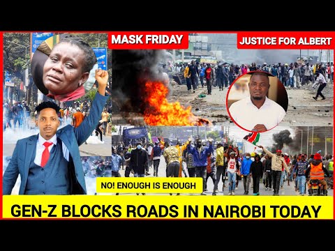 happening now! Total shutdown Nairobi! Angry Eric Omondi leads GEN-Z Mask Friday walk in Nairobi CBD