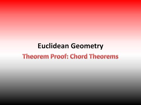 Chord Theorems Proofs