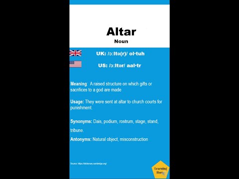 Altar meaning pronunciation and synonyms #Shorts