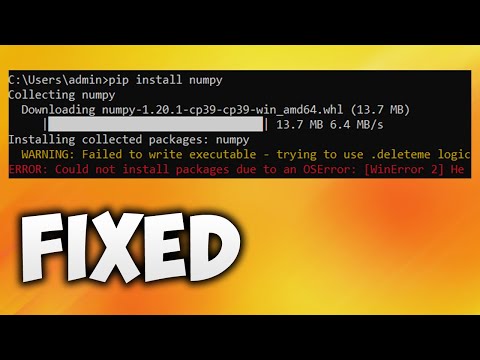 How to Fix Could not install packages due to an OSError: [WinError 5] Access is Denied in Python