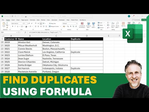 ????How to Find Duplicate Values in Excel Using Formula - Find Duplicates in One or More Columns