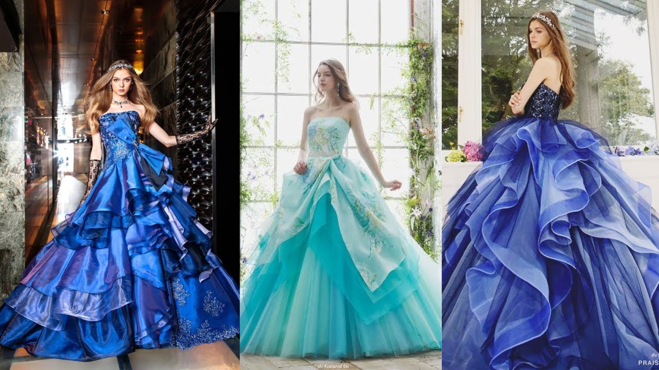 Beautiful Blue Princess Ball Gown for Women |Prom Dress   #ballgown  | Nikki's Fashion
