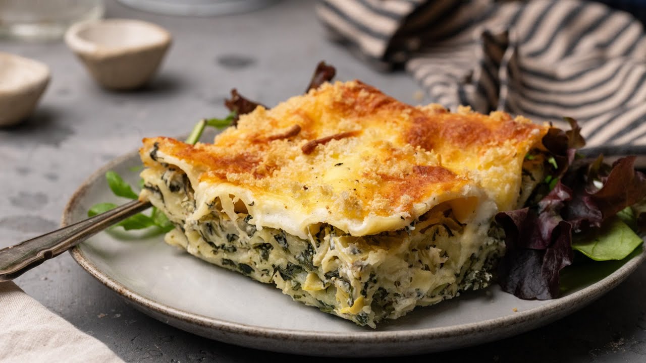White Spinach and Artichoke Lasagna Recipe