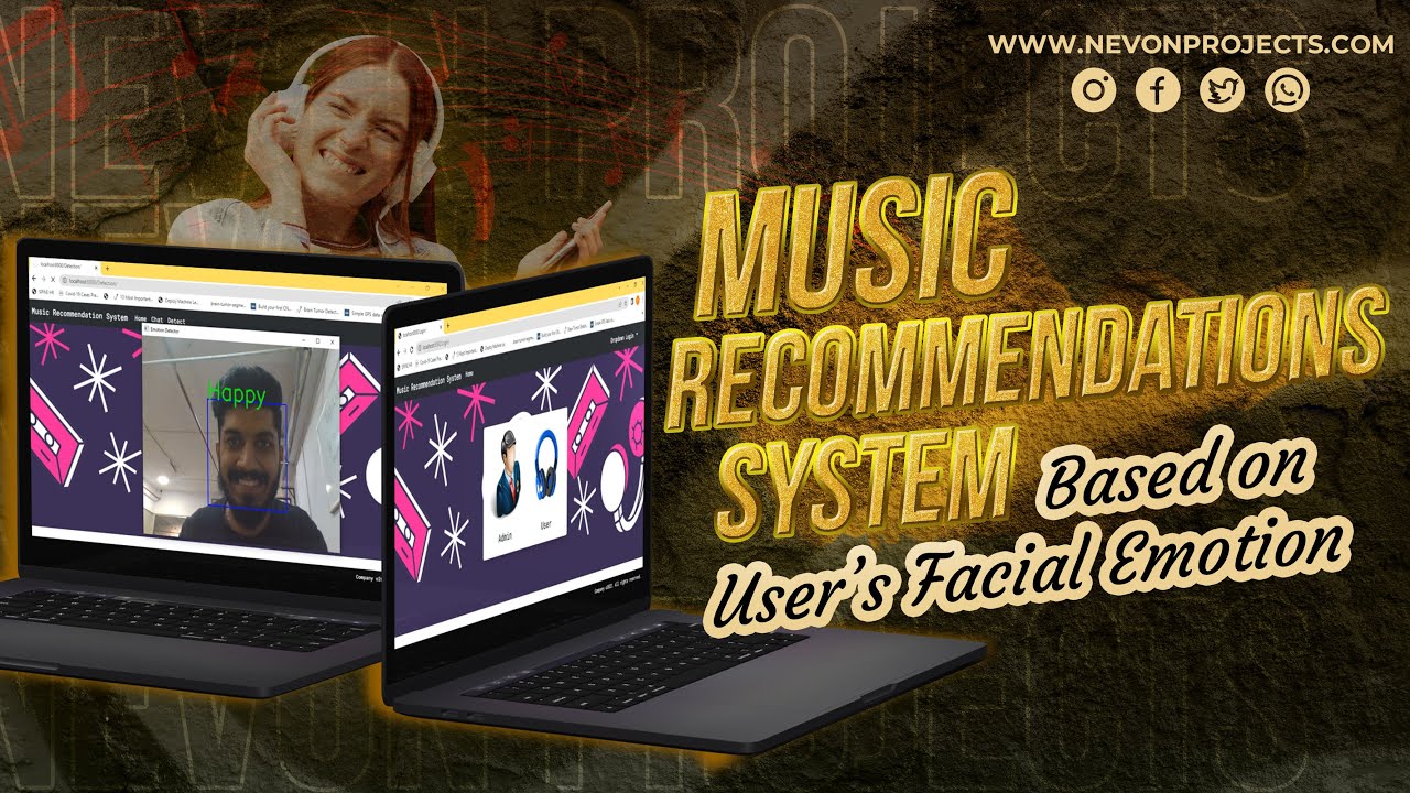 Music Recommendations system by Facial Emotion Detection | Python Image Processing