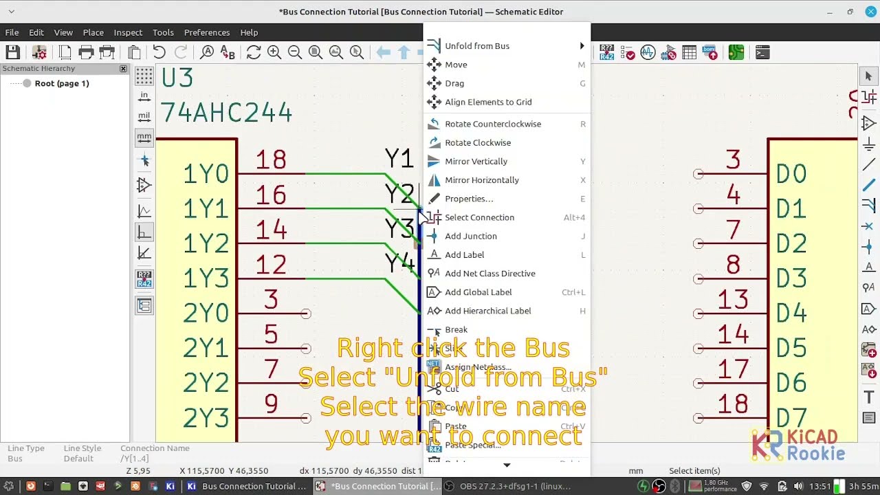 Using Bus Connections in KiCAD (Simple Tutorial)