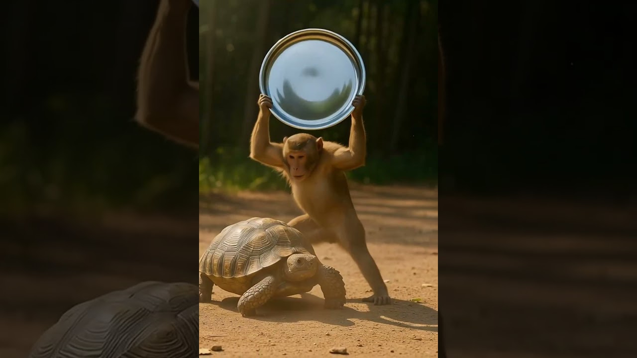 Turtle’s Shell with a Metal Pan! Which Is Tougher? 🐢🔔#AnimalFun  #Wildlife #animalattack  #shorts